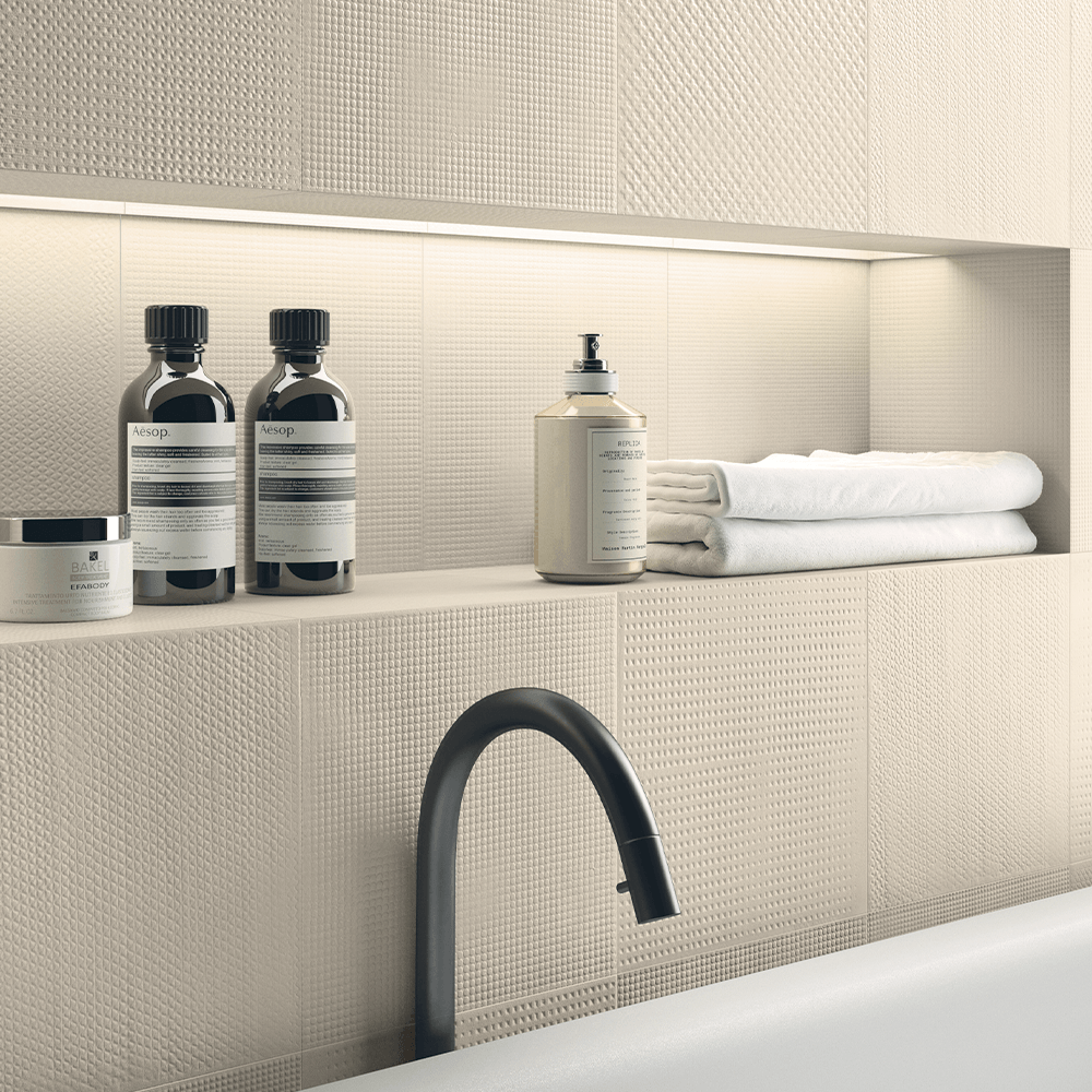 Porcelanato Tr3nd Needle Ivory 30x30 cm - Atika