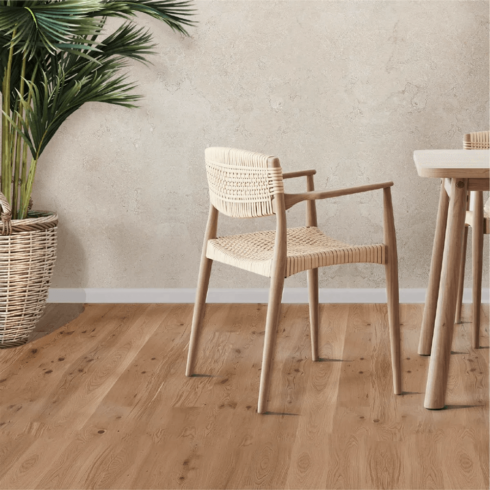 Piso de madera Oak Espressivo Live Natural de 2200x181x14 mm - Atika